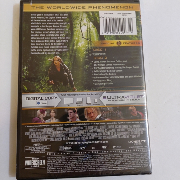 lionsgate film | Media | New The Hunger Games 2 Disc Set Ultra Violet ...